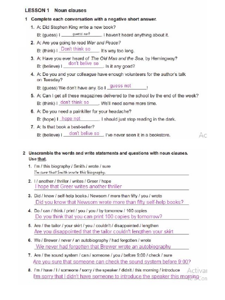 Lesson 1 Noun Classes | PDF