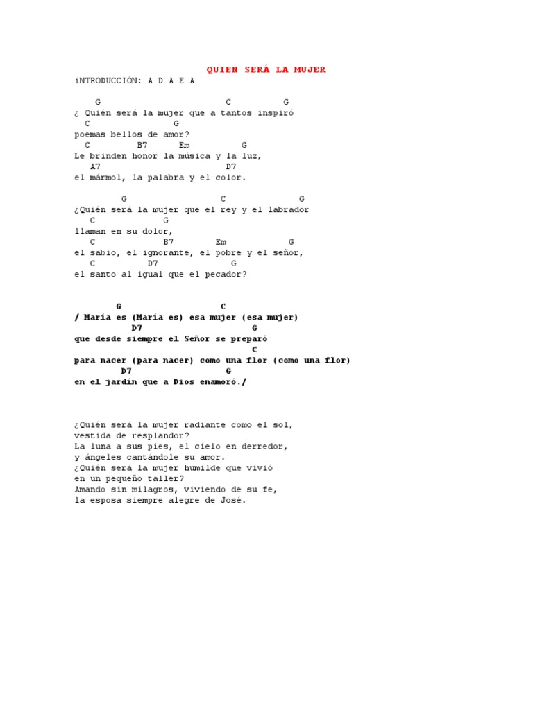 Quien Será La Mujer | PDF