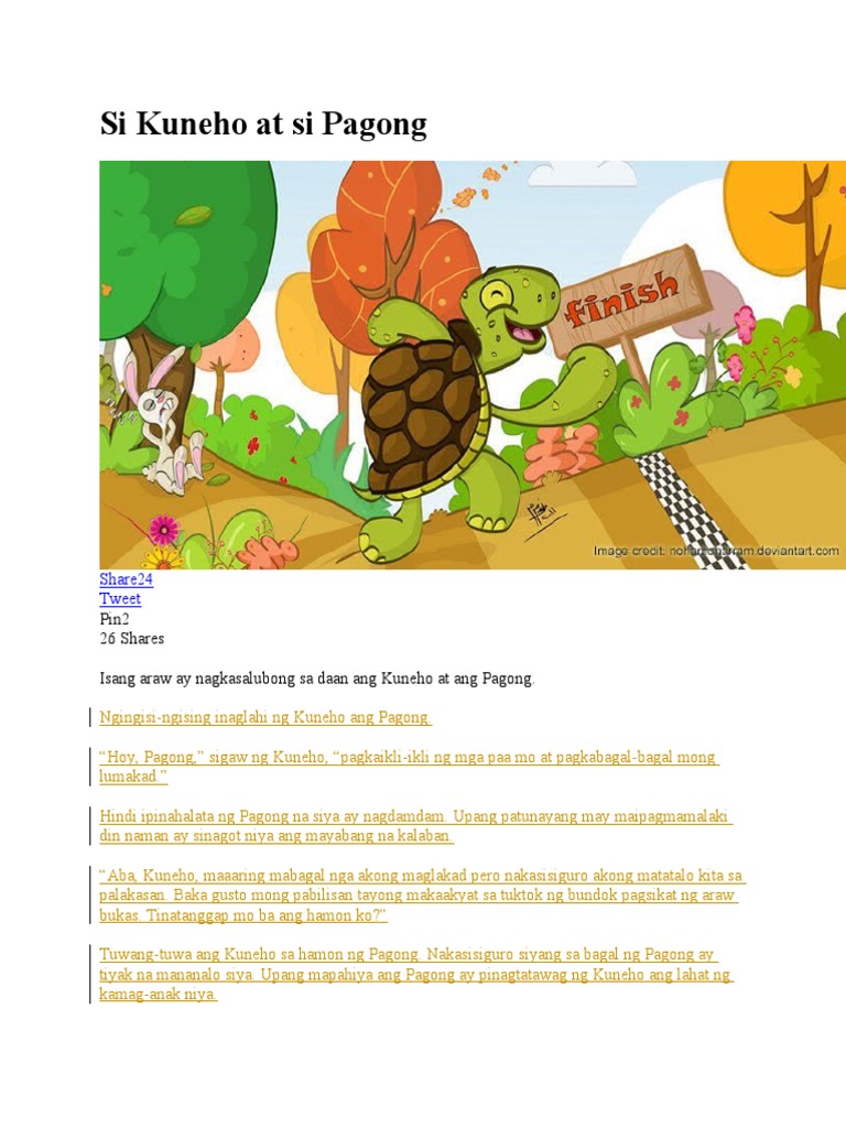Si Kuneho at si Pagong | PDF