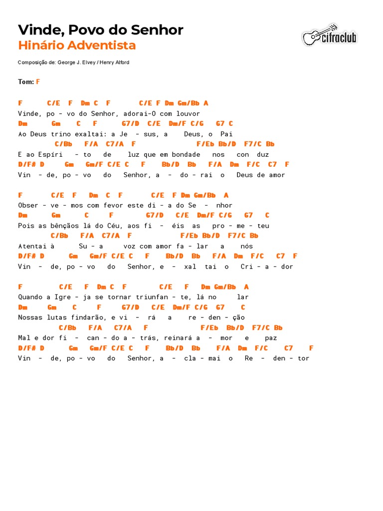 12 - Vinde Povo Do Senhor | PDF