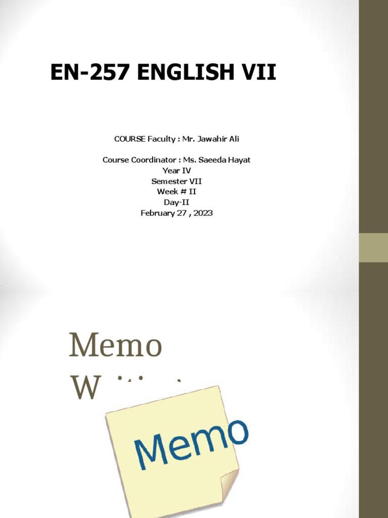 Memo Writing | Download Free PDF | Memorandum | Communication