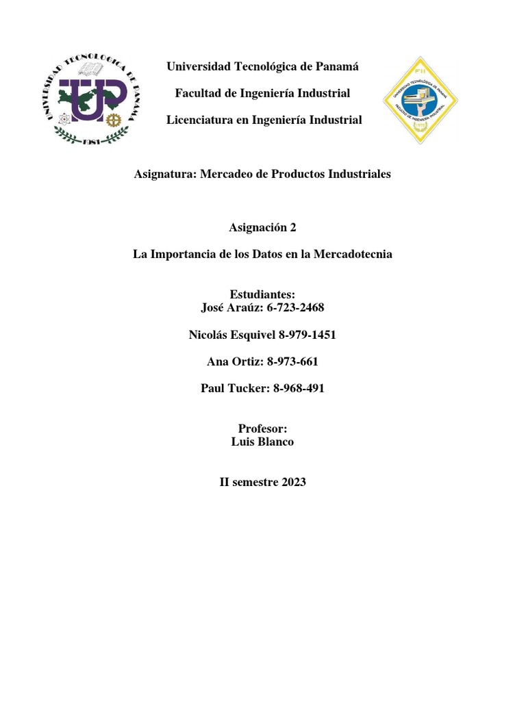 Importancia de Los Datos en La Mercadotecnia | PDF | Marketing | Mc ...