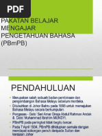 Pakatan Belajar Mengajar Pengetahuan Bahasa P BM PB | PDF