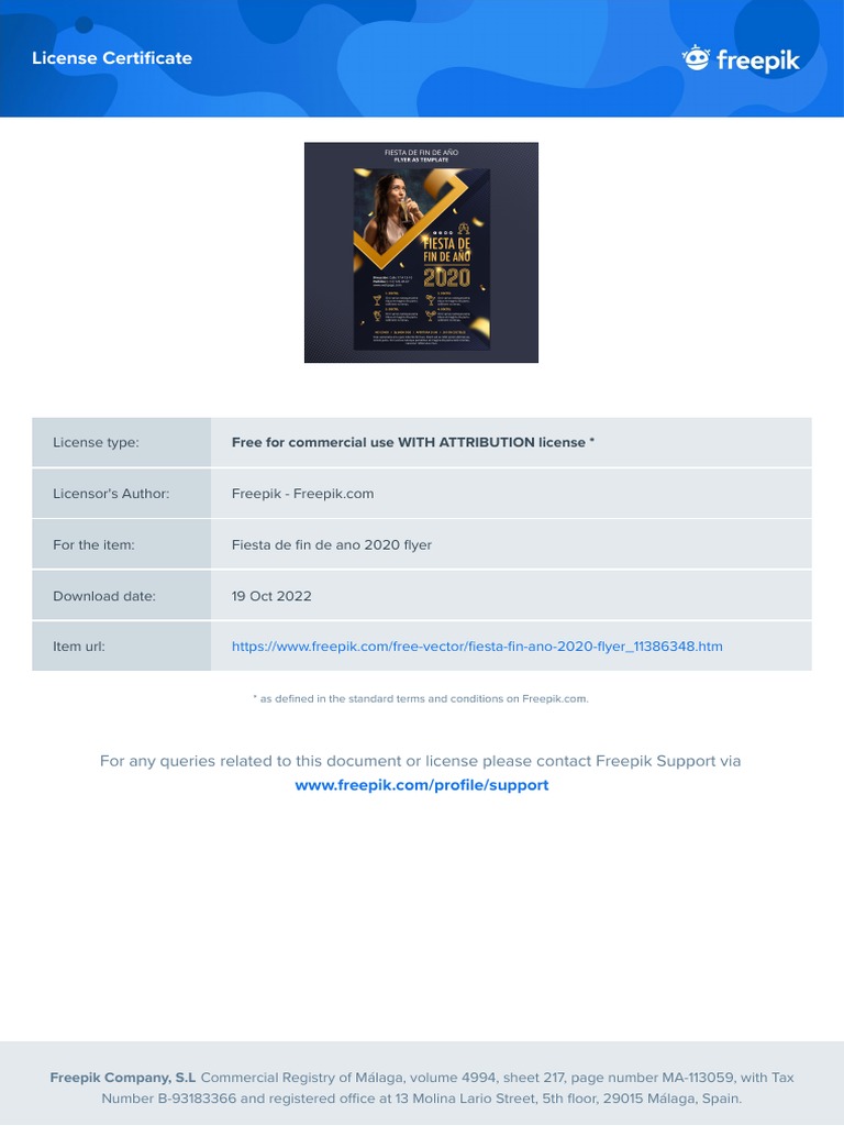 License Fiesta Fin Ano 2020 Flyer 11386348 | PDF