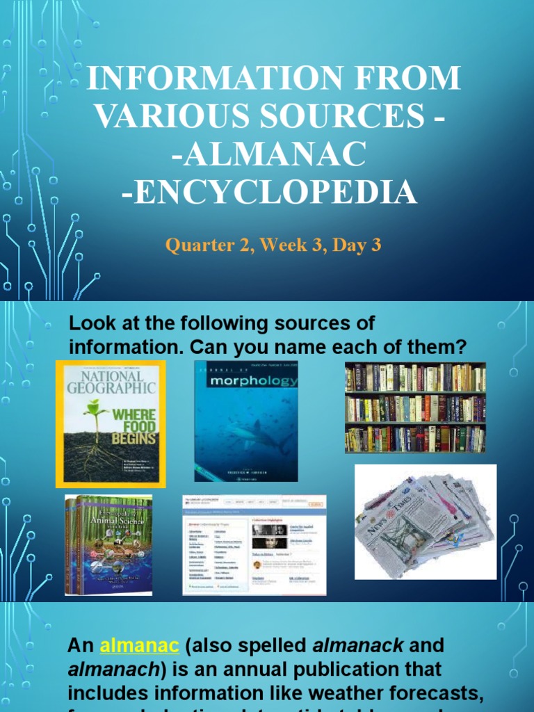 Informational Texts (Almanac, Encyclopedia) | PDF