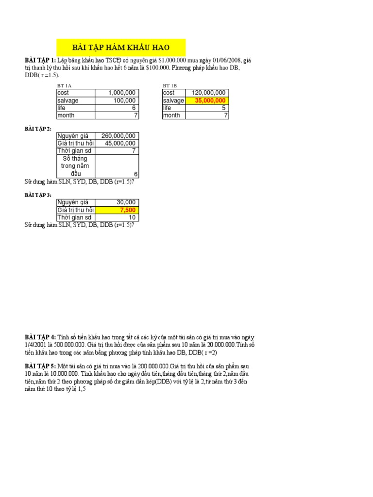 Bai Tap Thuc Hanh HTTT - Nhom Ham Khau Hao TS 1 - SV | PDF