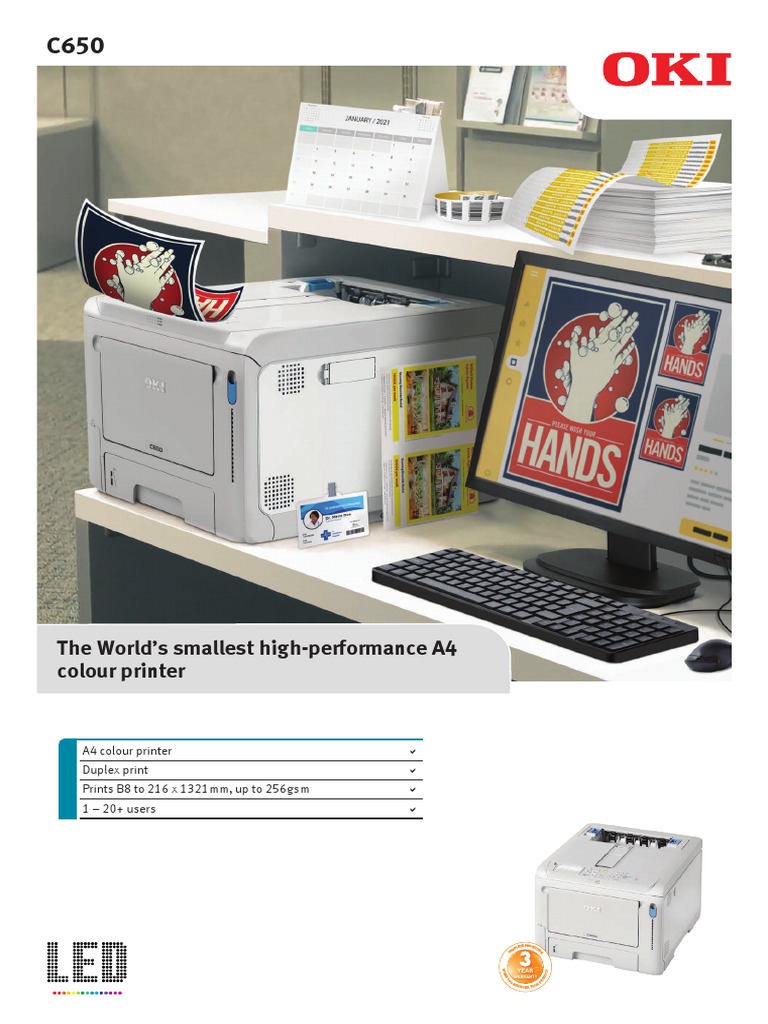 OKI C650 Brochure LOW-RES tcm70-278056 | PDF | Microsoft Windows | Printer (Computing)