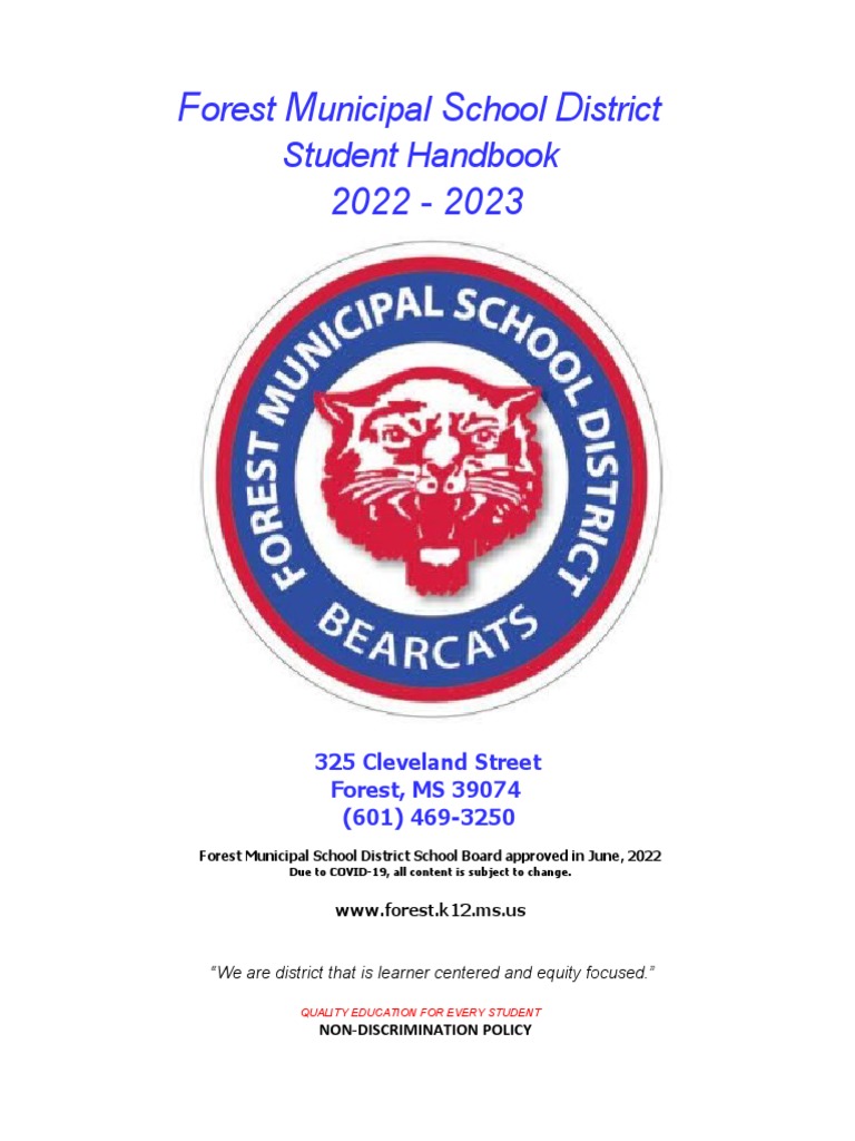 22-23 Student Handbook | PDF | Identity Document | Legal Guardian