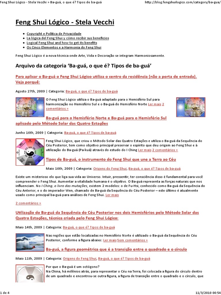 Feng Shui Lógico - Tipos de Ba Guá | PDF