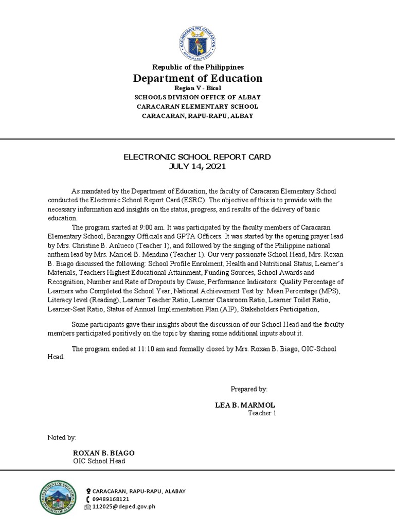 narrative report ESRC 2021 | PDF