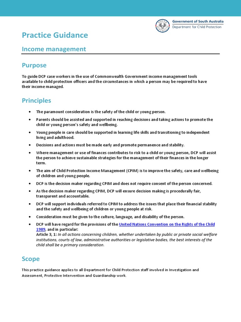 Centrelink Income Management Guidance | PDF | Welfare