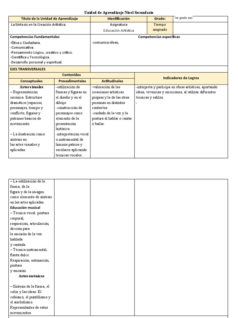 1ro de Sec Arte | PDF
