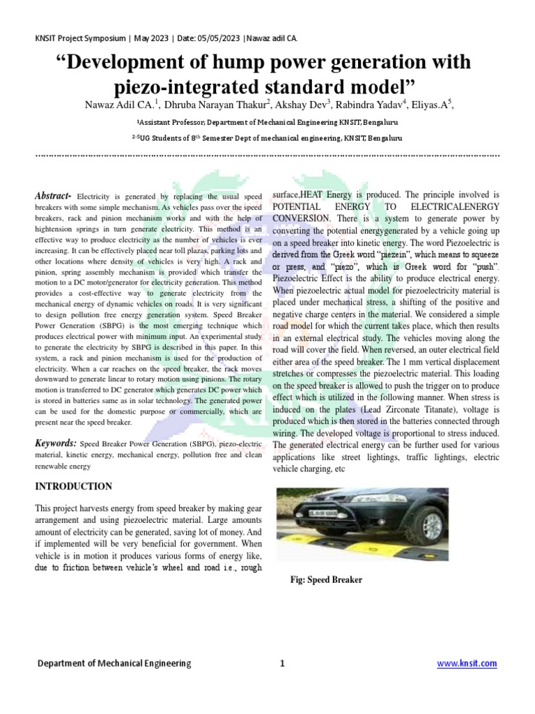 Development of Hump Power Generation With | PDF