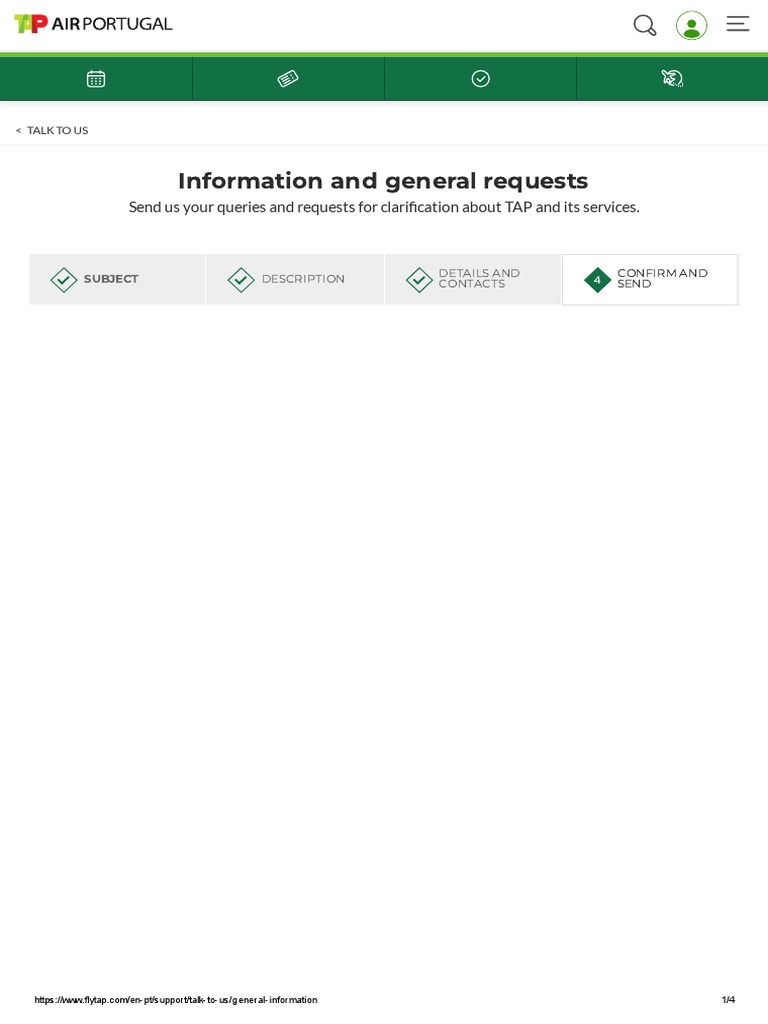 Information and General Requests - How Can We Help - TAP Air Portugal2 ...