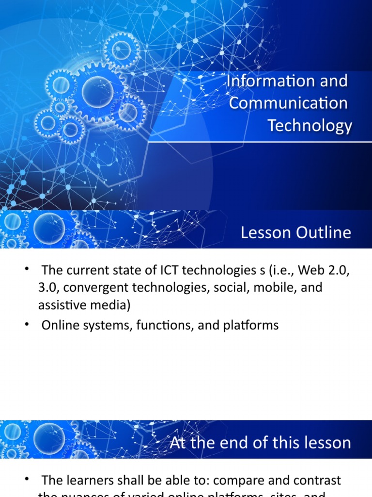 Lesson 1 Current State of ICT | PDF | Computers
