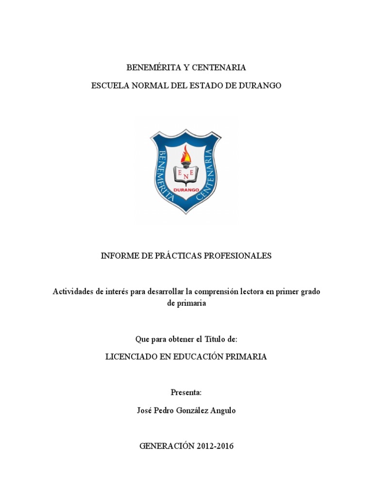 Informe de Prácticas Profesionales: Actividades de Interés para Niños ...