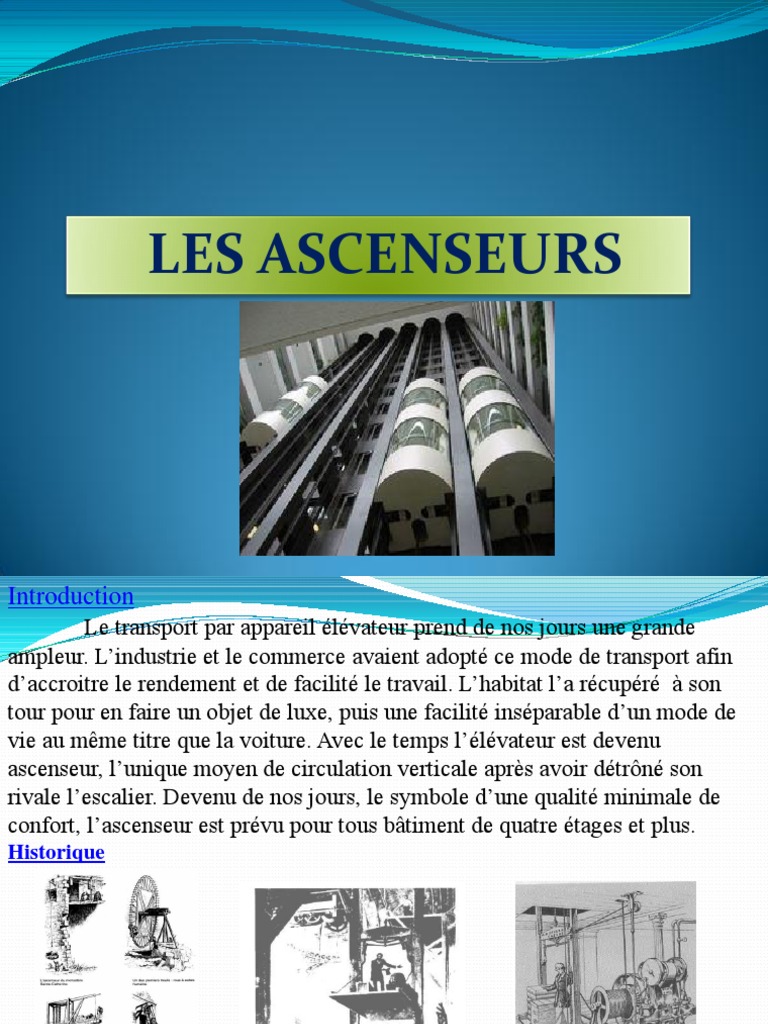Composants et Types d'Ascenseurs | PDF | Ascenseur | Biens manufacturés