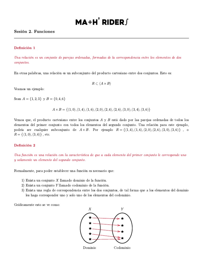 S2 - Tipos de Funciones y Dominio - Cálculo | PDF