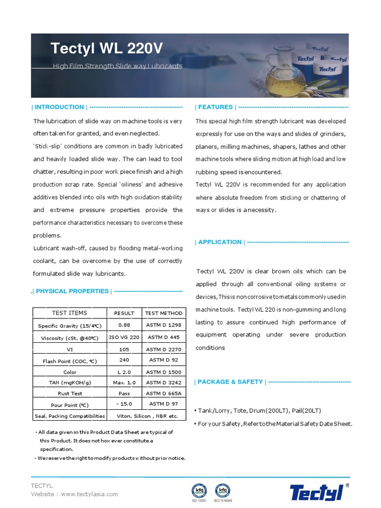 Tectyl WL 220V PDS | PDF