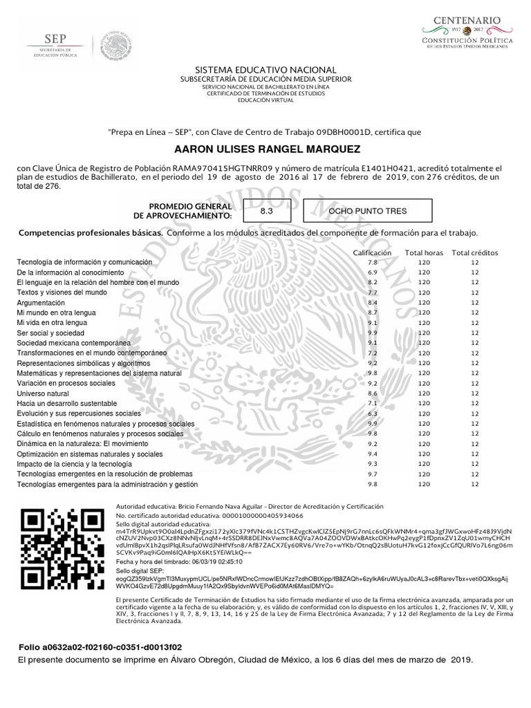 Aaron Ulises Rangel | PDF | Plan de estudios