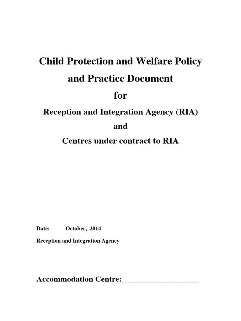 Standard Child Protection and Welfare Report | PDF