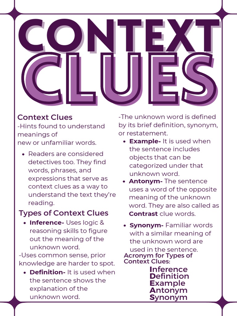 Context Clues, Literature of Africa, and The Basic Literary Elements | PDF