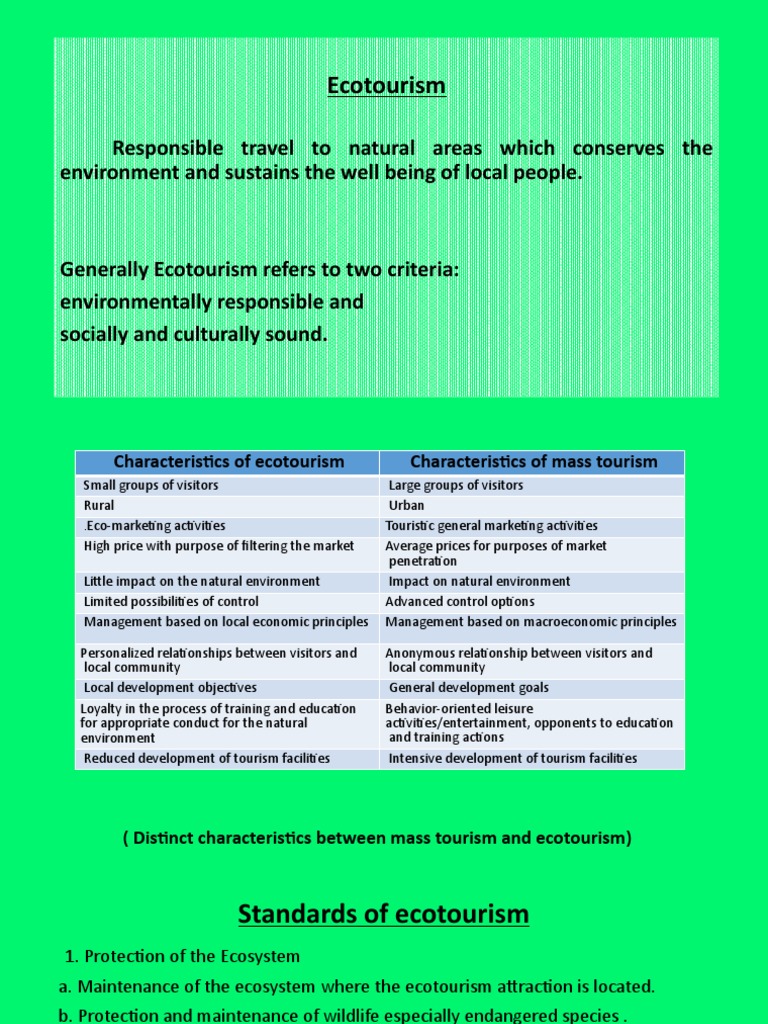 Ecotourism | PDF | Sustainability | Environmental Science