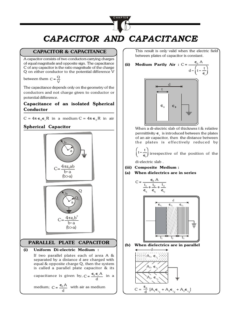 Capacitor and Capacitance | PDF