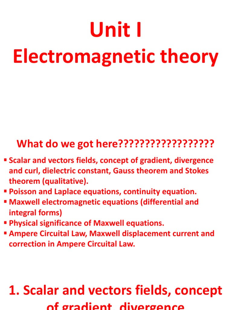 Unit I Lecture PHY110 | PDF