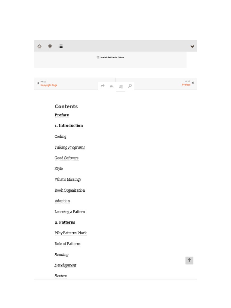 00 4 Contents - Smalltalk Best Practice Patterns | PDF