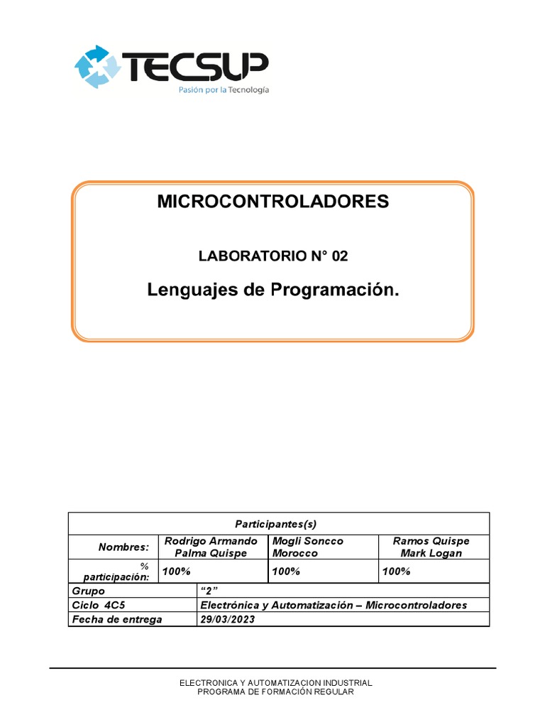 Lab 02 Lenguajes de Programaci N (1) - 2 | Descargar gratis PDF ...