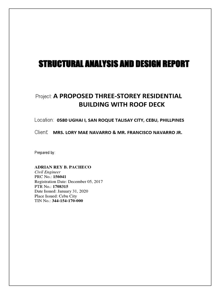 Structural Analysis For San Roque Project | PDF | Structural Load ... Structural Analysis For San Roque Project | PDF | Structural Load ...