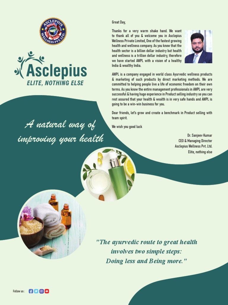 Asclepius Wellness Brochure - Organized | PDF | Economies