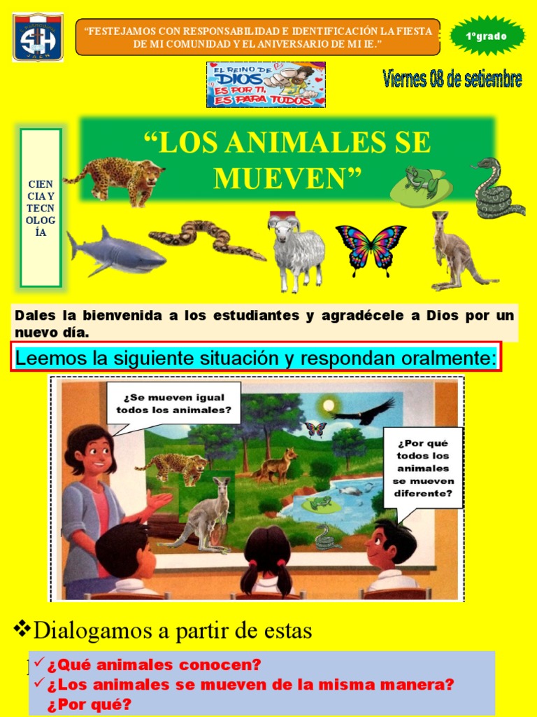 ppt animales que se mueven 1º grado | PDF | Cognición