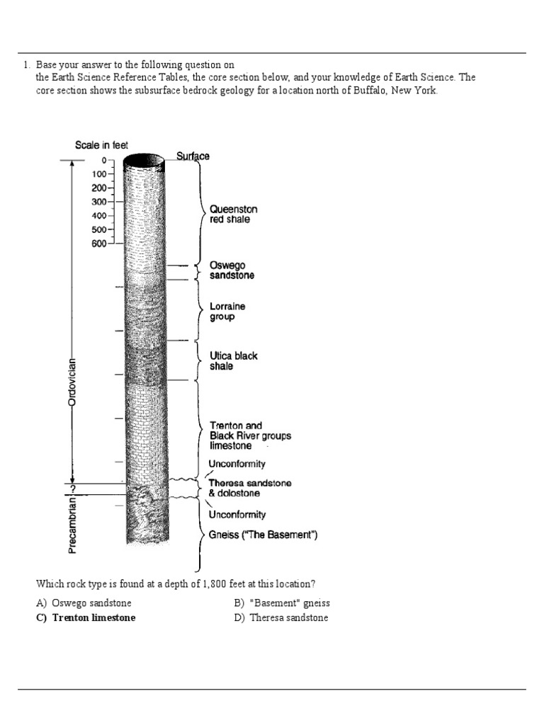 Sequence of Geologic Events Answers | PDF
