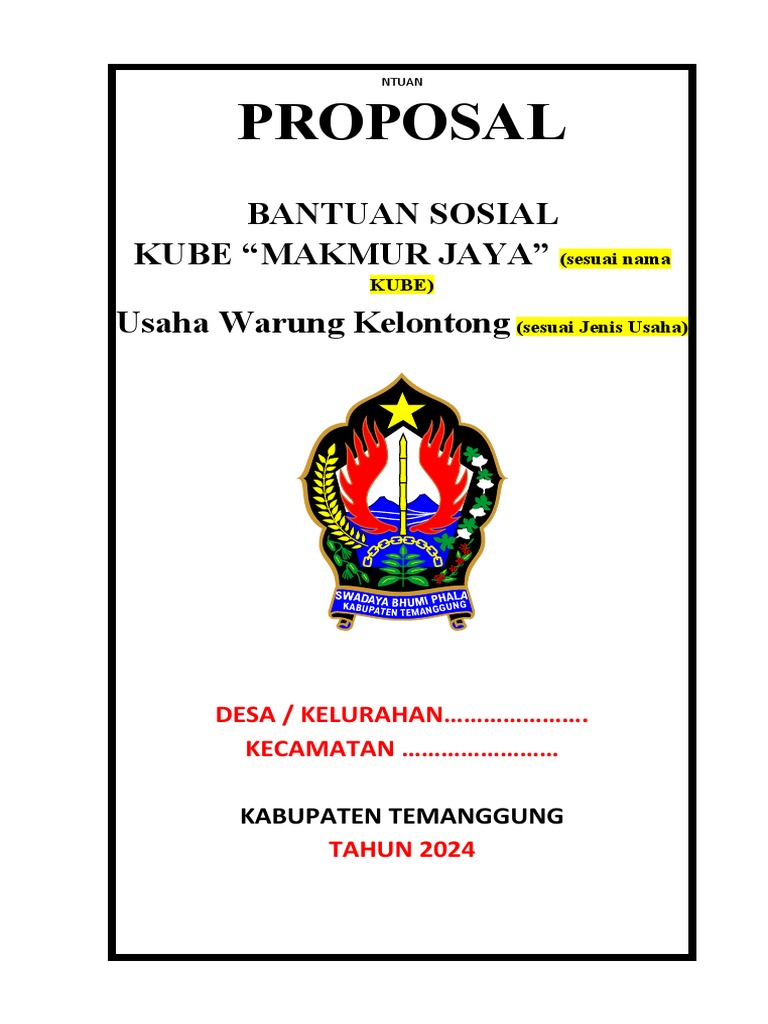 Format - PROPOSAL KUBE 2024 | PDF | Bisnis