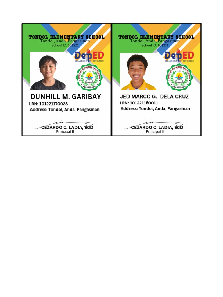 Tes Id Template 2023 | PDF