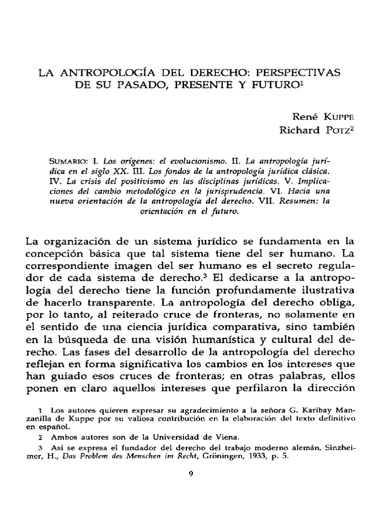 Kuppe y Potz, 1995 - La Antropología Del Derecho - Perspectivas Sobre ...