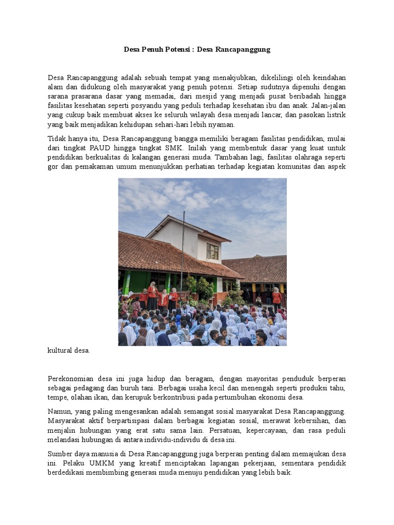 Narasi Desa Rancapanggung | PDF | Ilmu Sosial