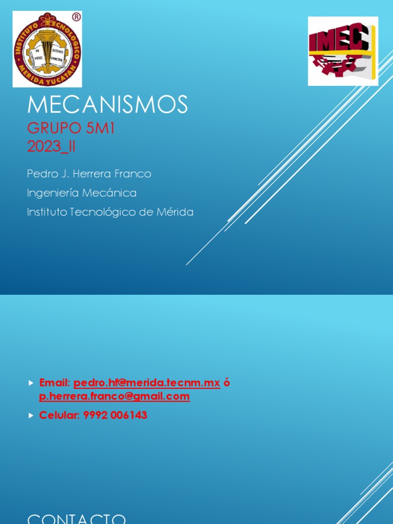 Mecanismos | PDF | Ingeniería mecánica | Ingeniería