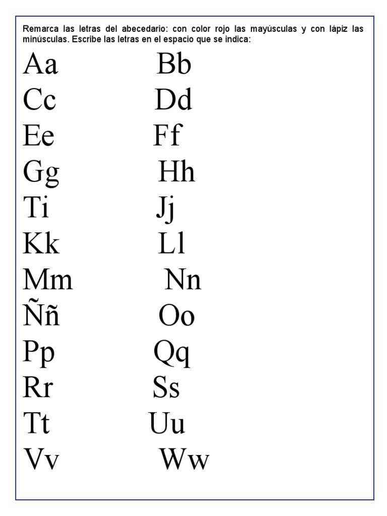 Remarca Las Letras Del Abecedario | PDF