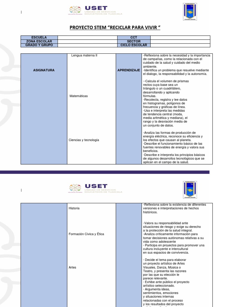 Proyecto STEM | PDF | Residuos | Reciclaje