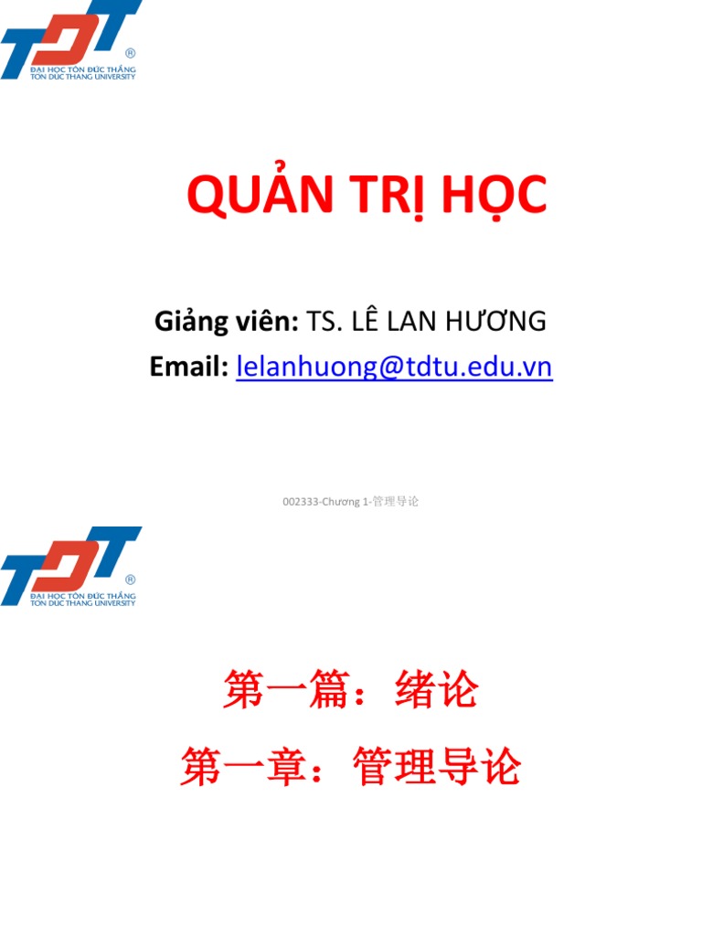 Slide QTH-Chương 1-HK1-2021 (P2) | PDF