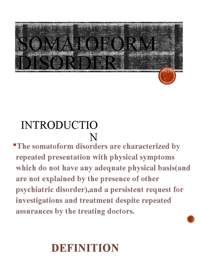 Somatoform Disorder | PDF | Mental Disorder | Major Depressive Disorder