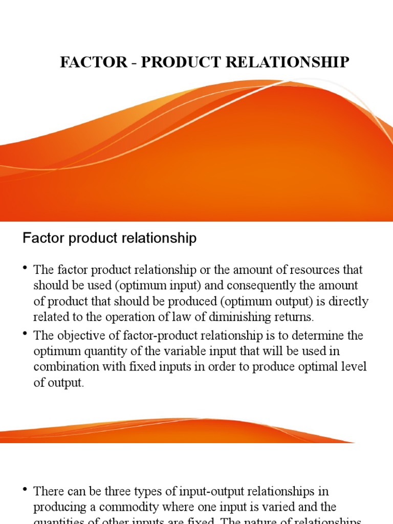 Lec 6 - Factor Product | PDF | Production Function | Factors Of Production