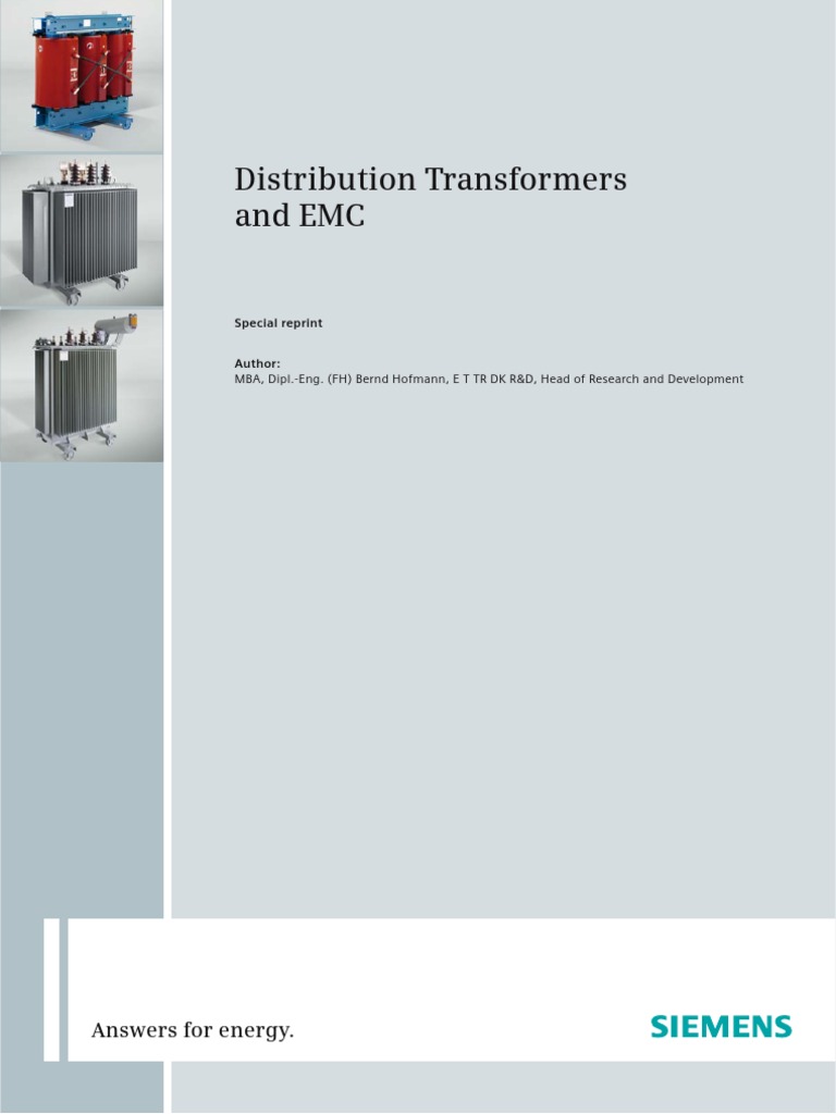 Distribution Transformers EMC | PDF | Electromagnetic Compatibility ...