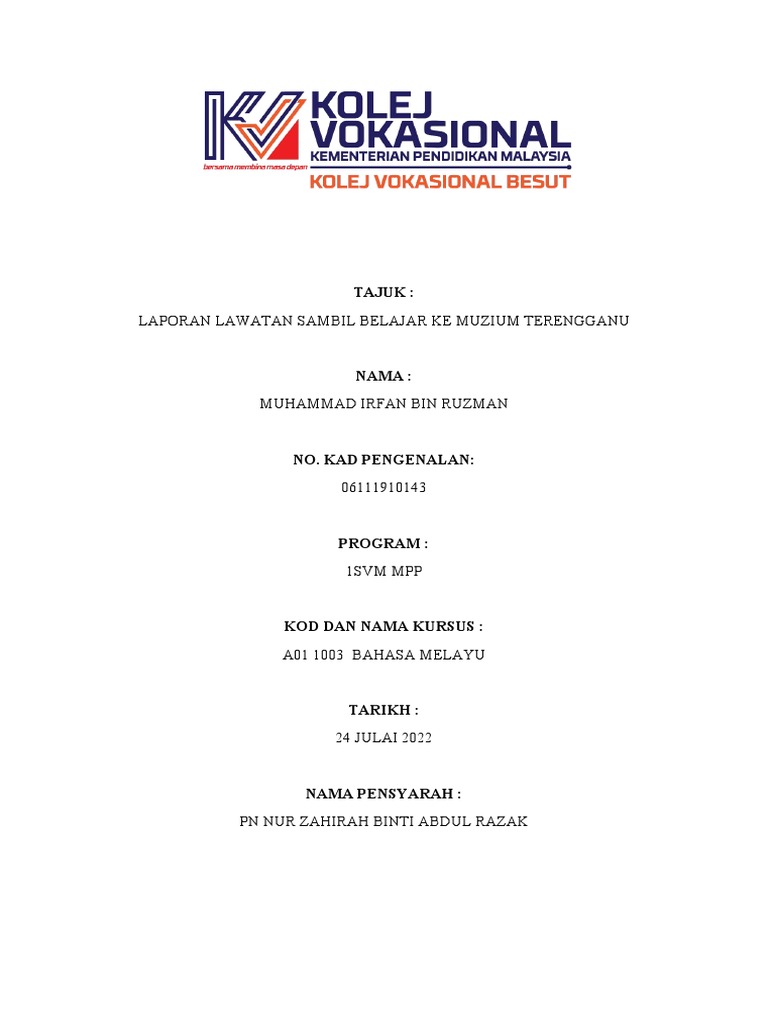 Kertas Kerja Dan Laporan (PB BM) | PDF