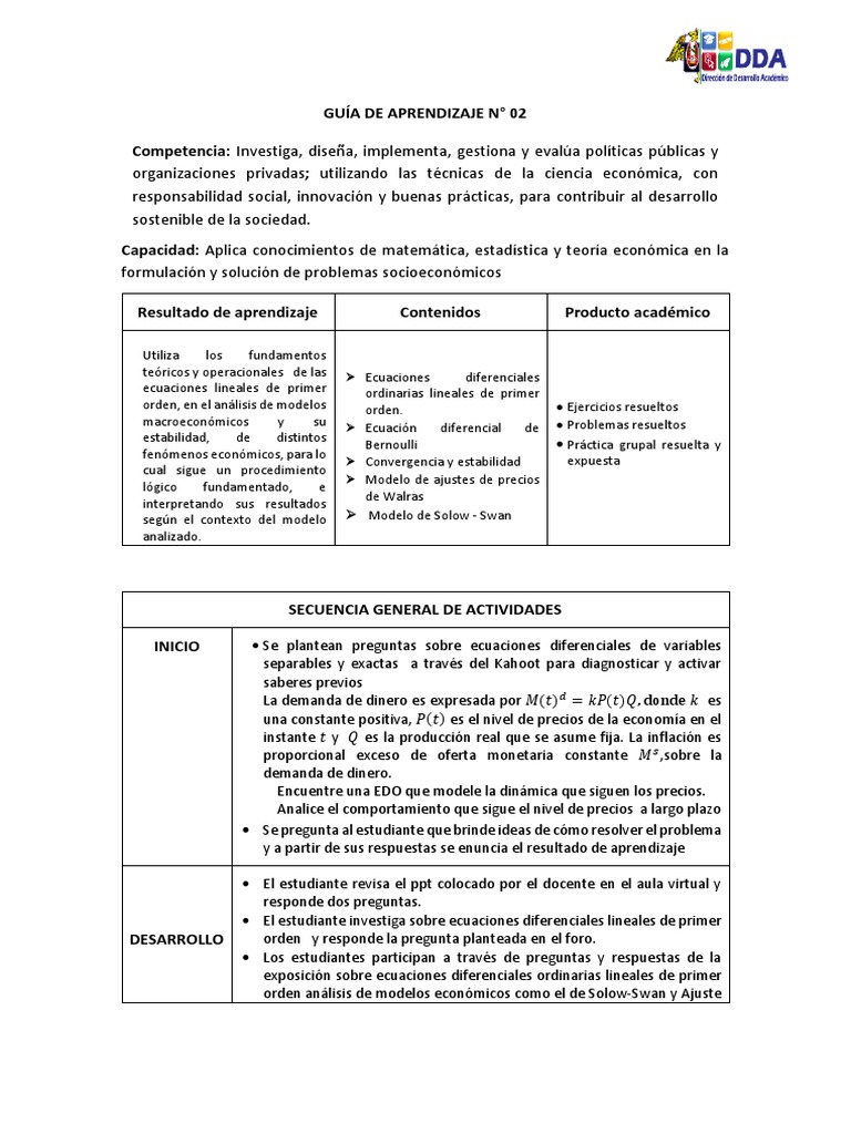 Guia de Aprendizaje 2 | PDF
