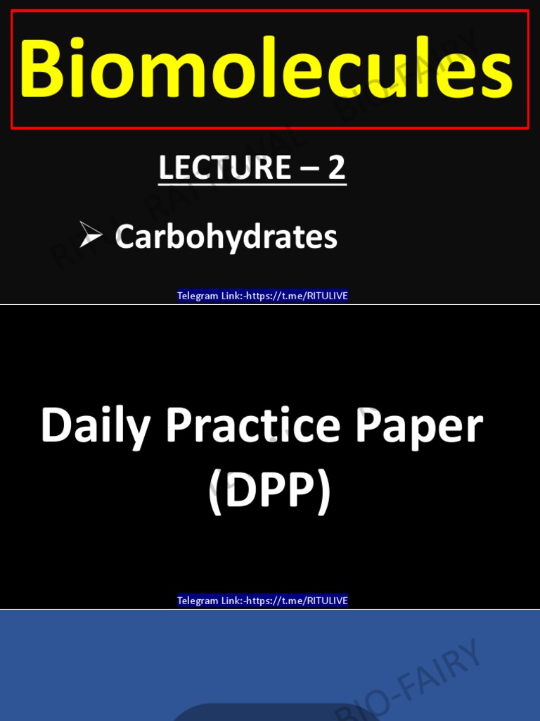 Biomolecules (DPP - 2) - Compressed | PDF | Polysaccharide | Natural Products
