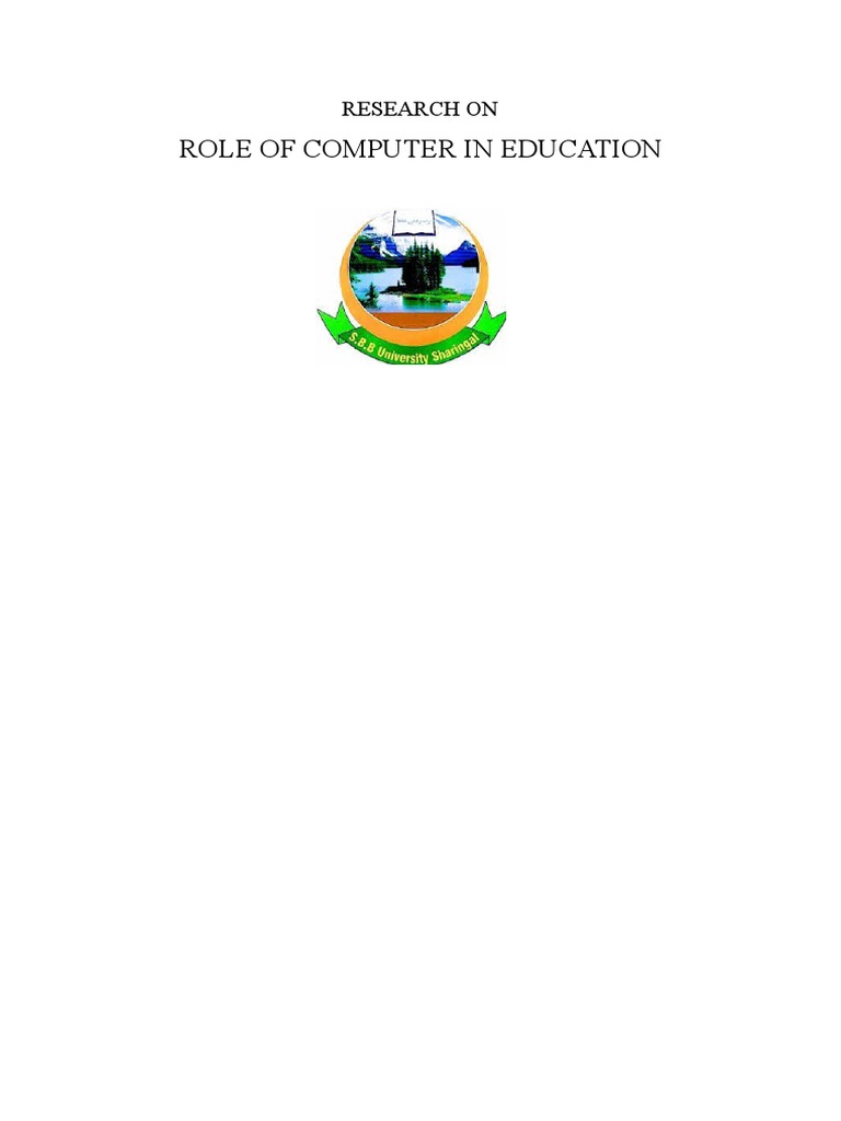 Role of Computer in Education Research | PDF